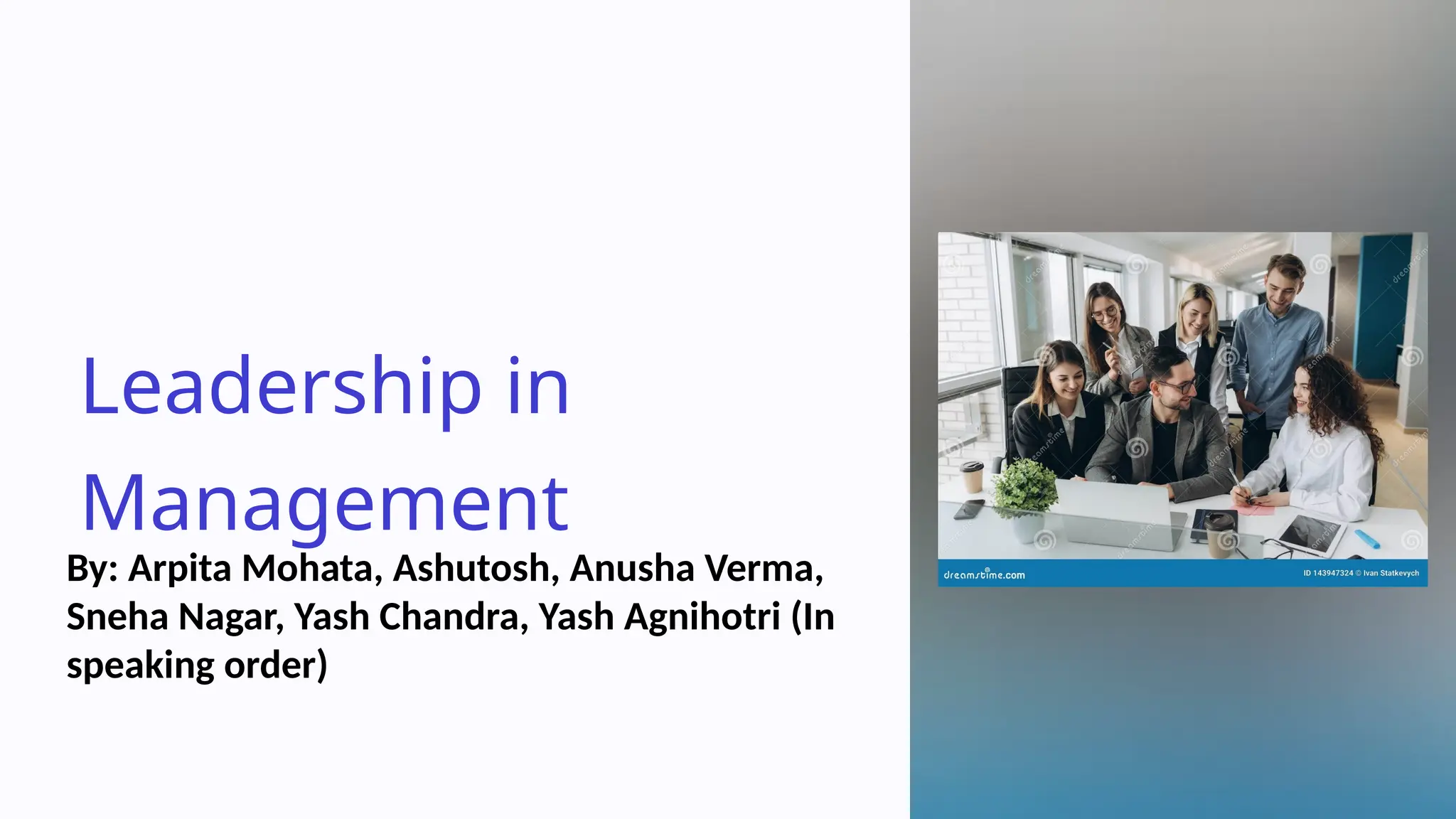 Leadership in management ppt with case study | PPTX