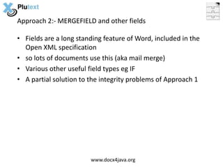 Approaches to document/report generation | PPT