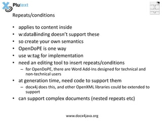 Approaches to document/report generation | PPT