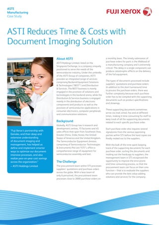 Document Imaging - ASTI case study | PDF