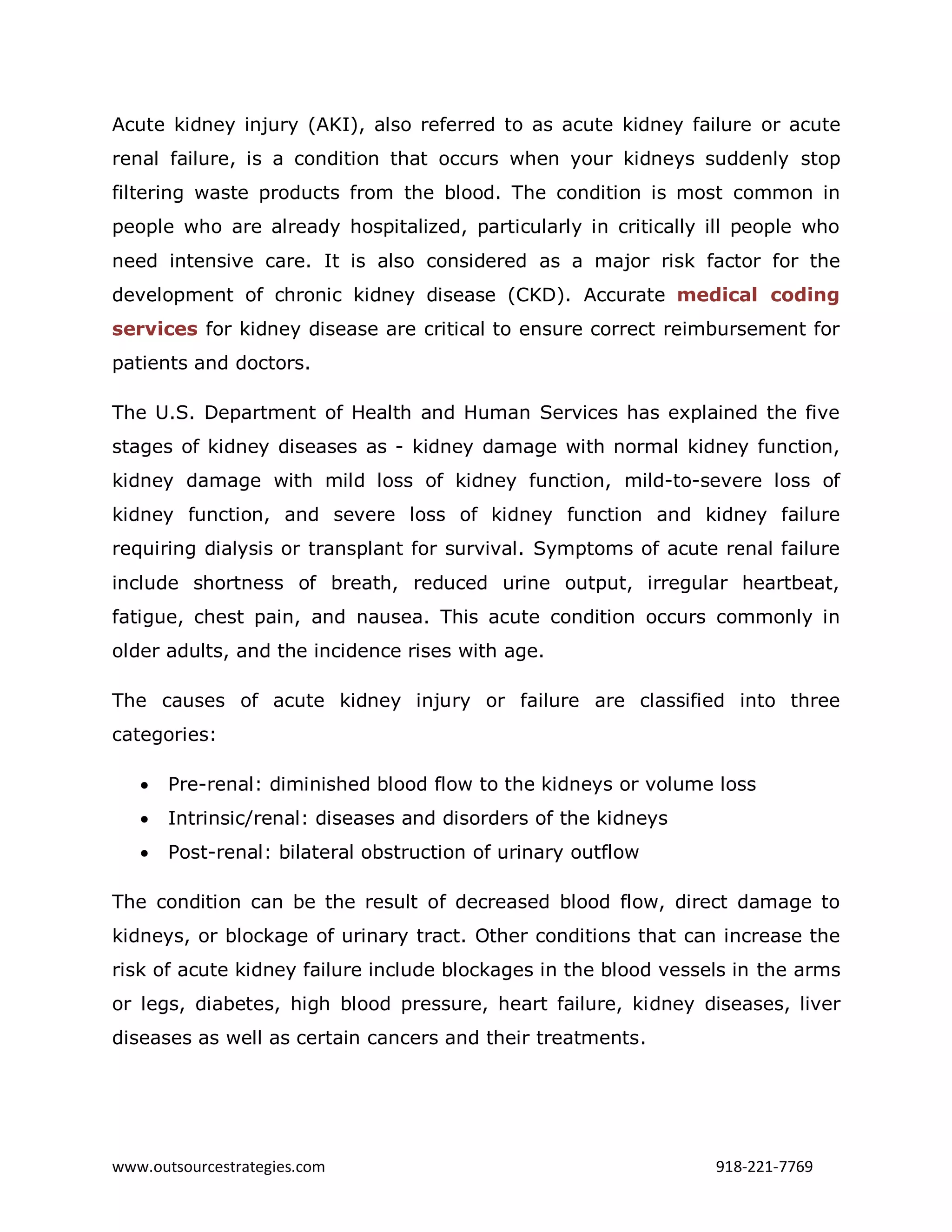 Documenting Acute Kidney Injury with Accurate Medical Codes | PDF