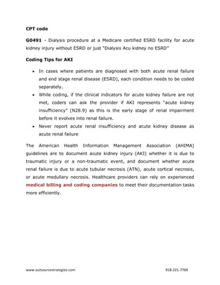 Documenting Acute Kidney Injury with Accurate Medical Codes | PDF