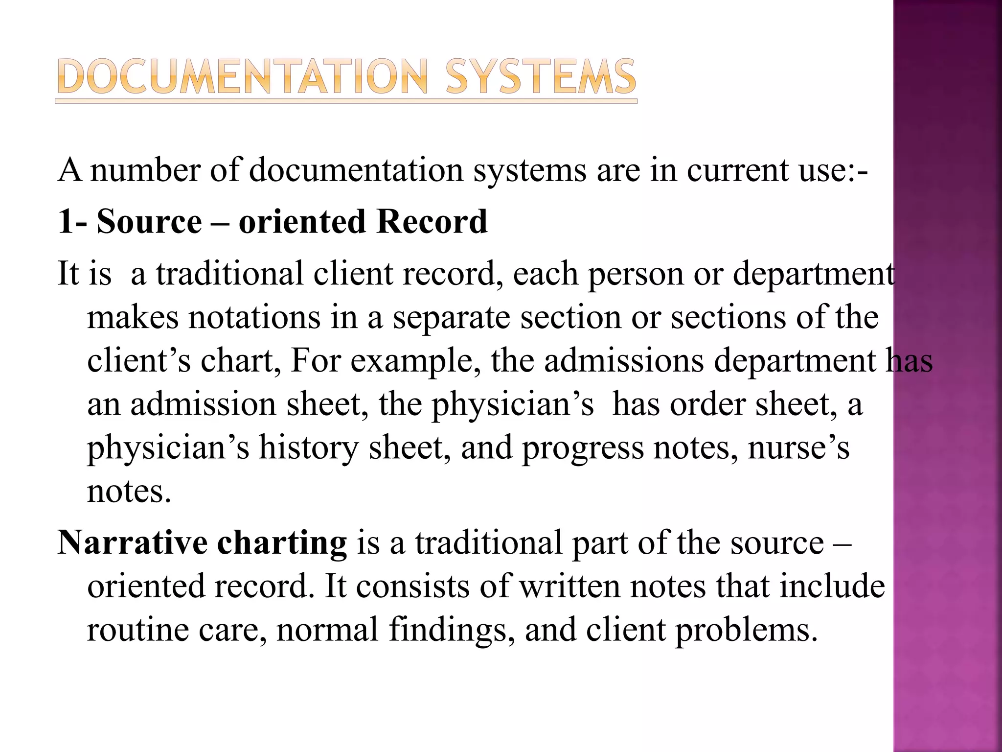 Documenting and reporting | PPT