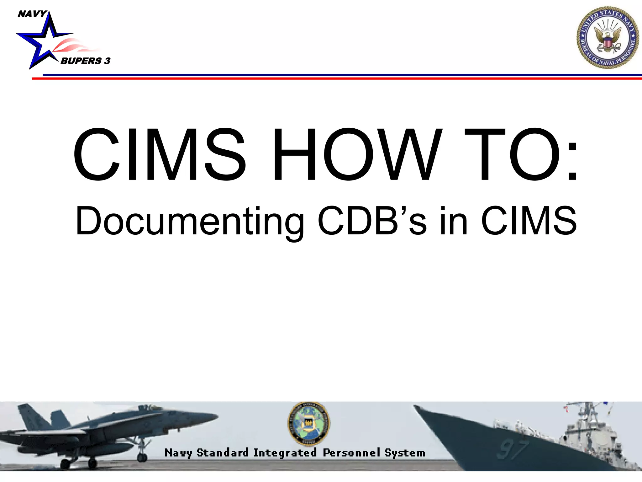 Documenting cdb's in cims | PDF