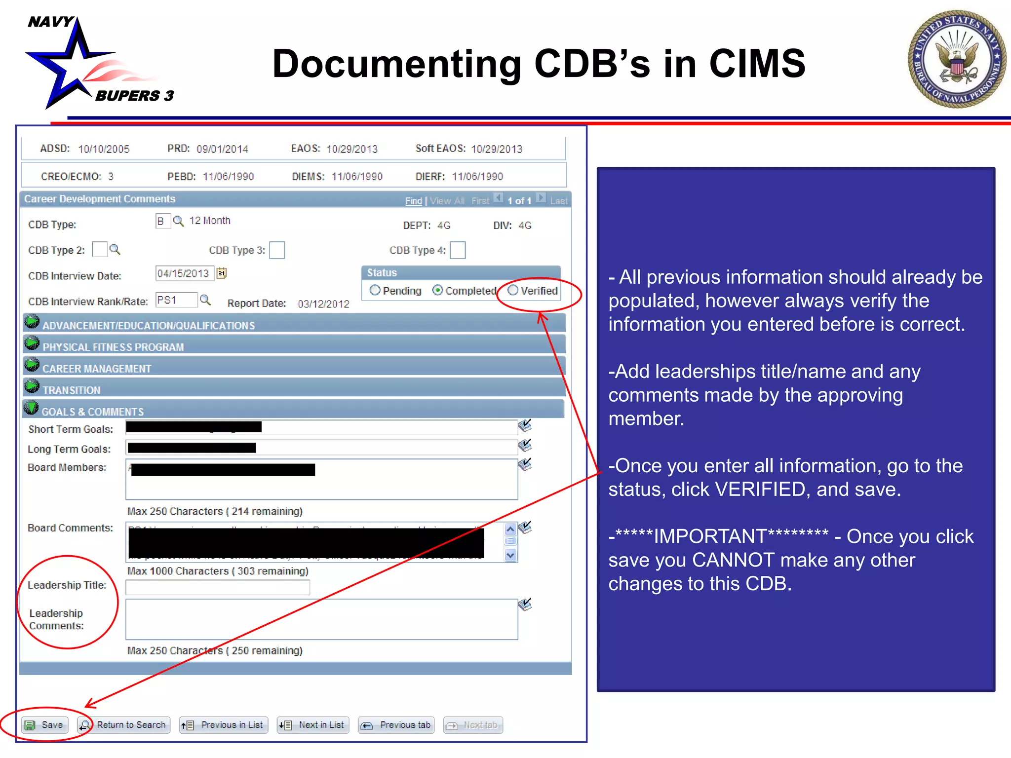 Documenting cdb's in cims | PDF