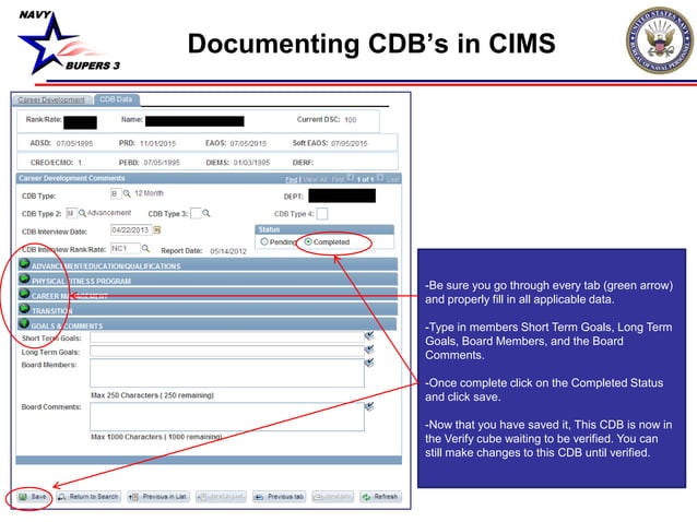 Documenting cdb's in cims | PDF