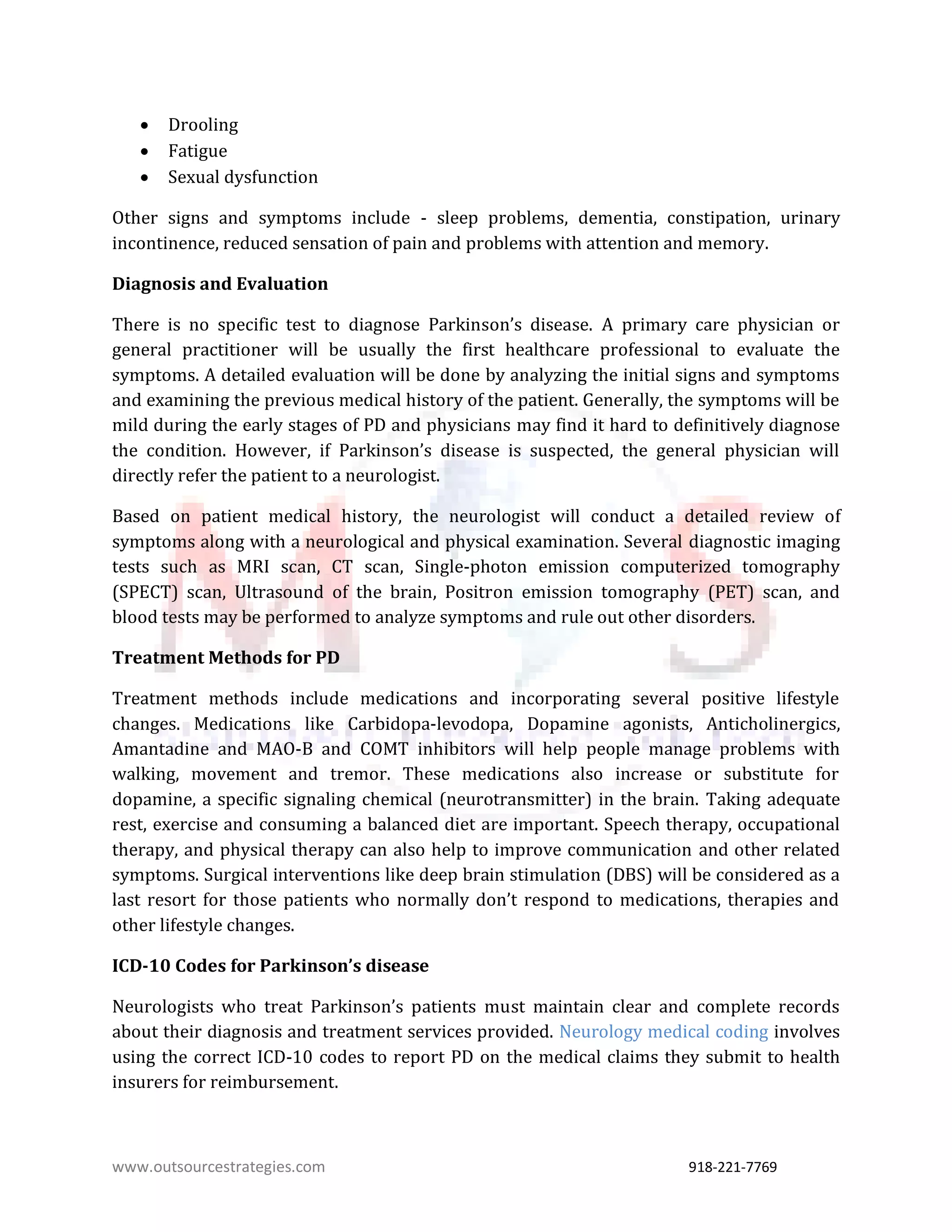 Documenting Parkinson’s Disease (PD) with the Correct ICD-10 Codes | PDF