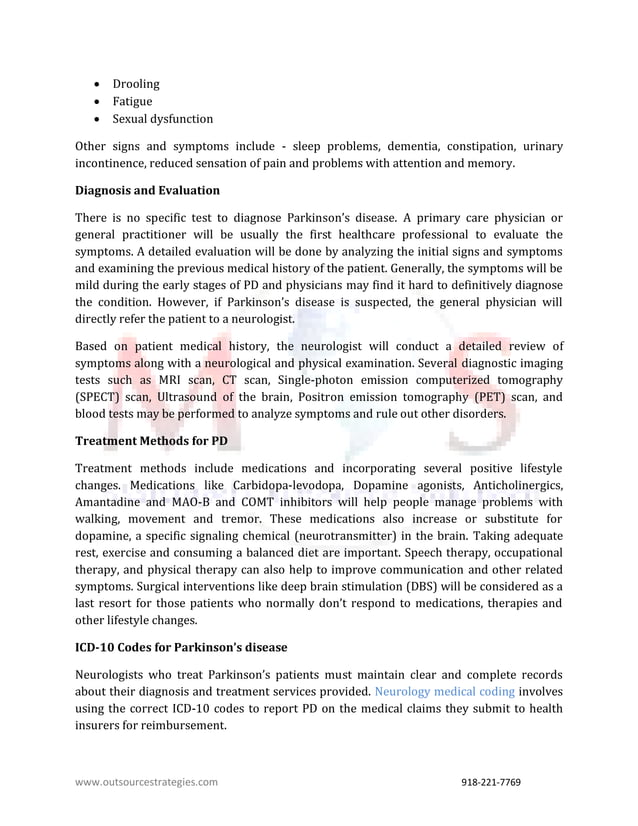 Documenting Parkinson’s Disease (PD) with the Correct ICD-10 Codes ...