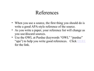 Documenting sources | PPT