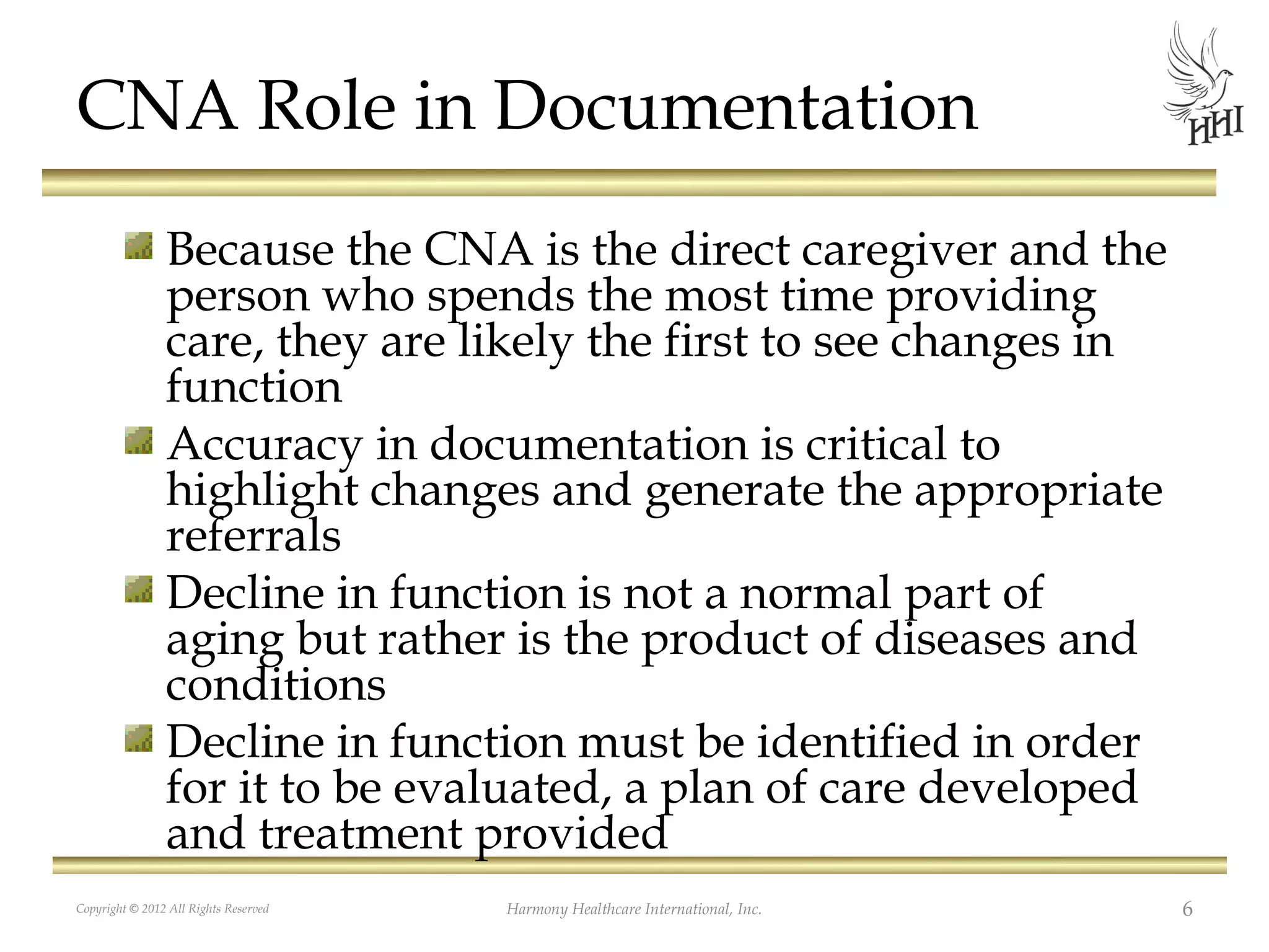 Documenting the Care you Provide ADL Accuracy | PPT