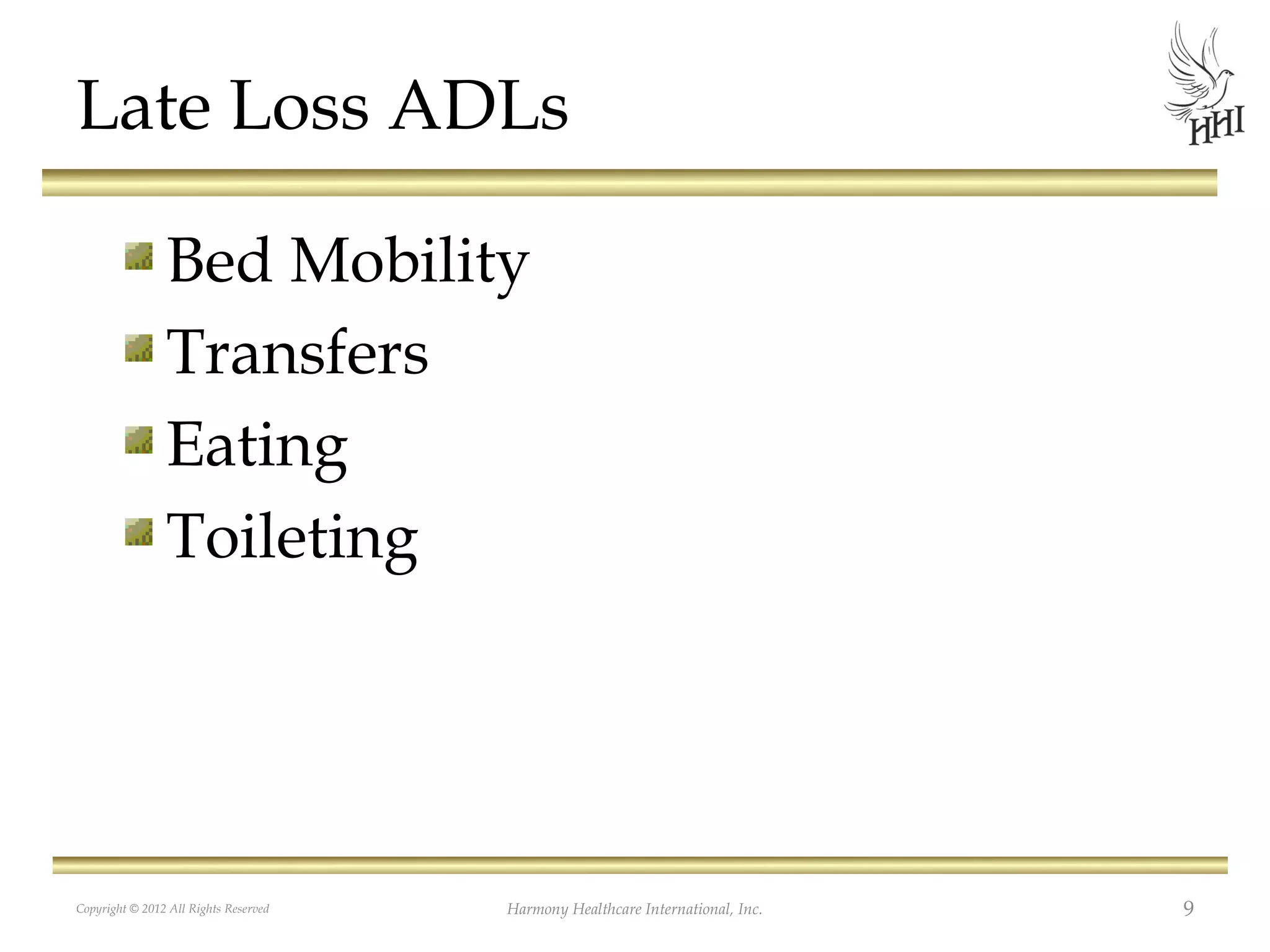 Documenting the Care you Provide ADL Accuracy | PPT