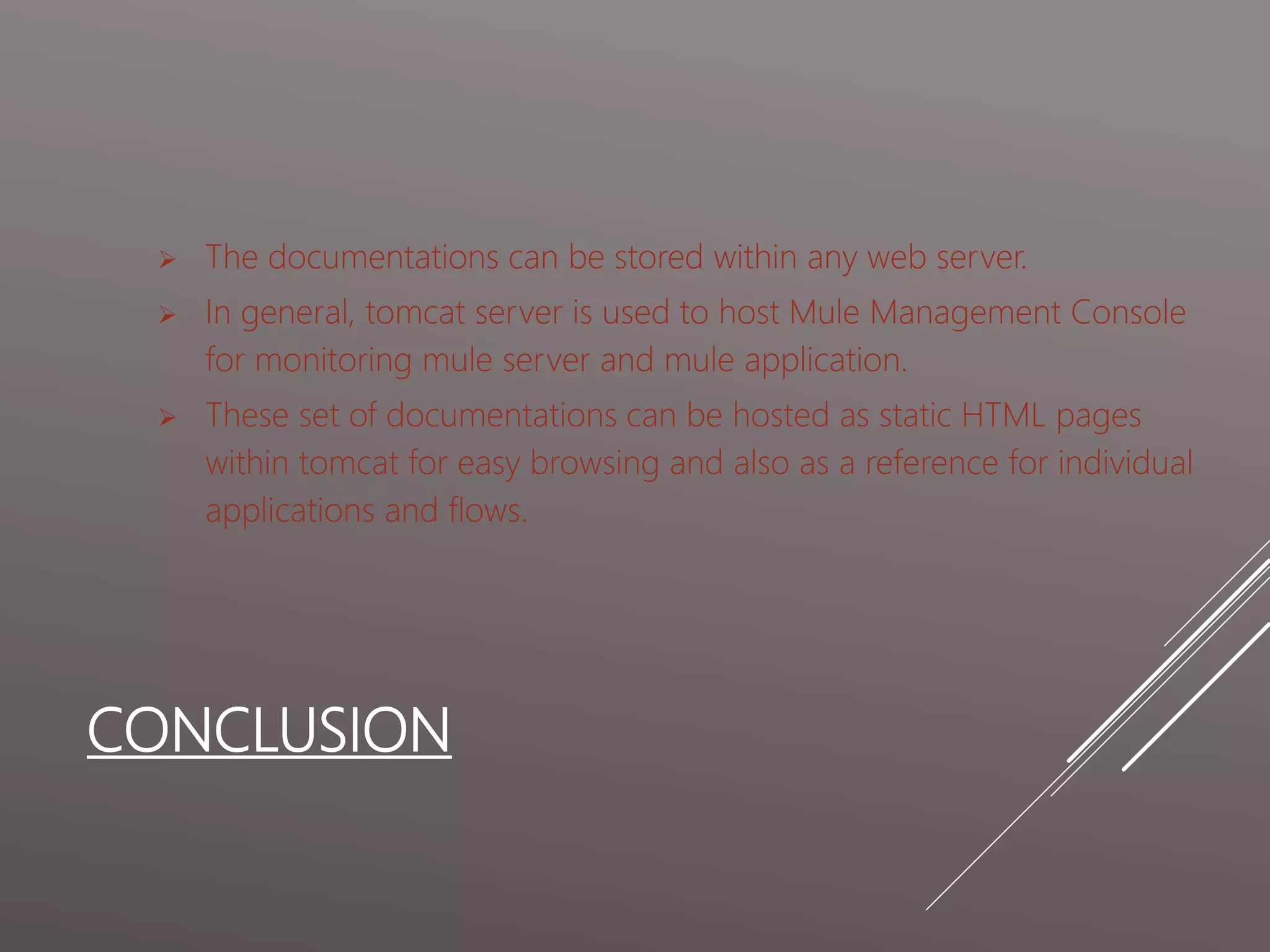 Document in mule application | PPT