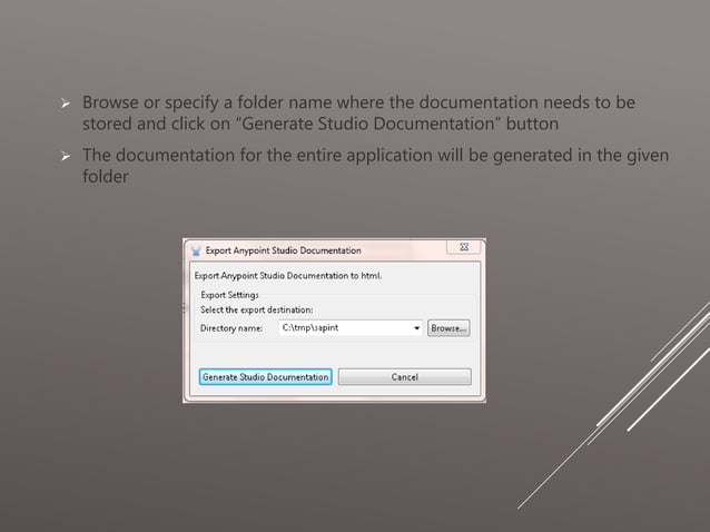 Document in mule application | PPT