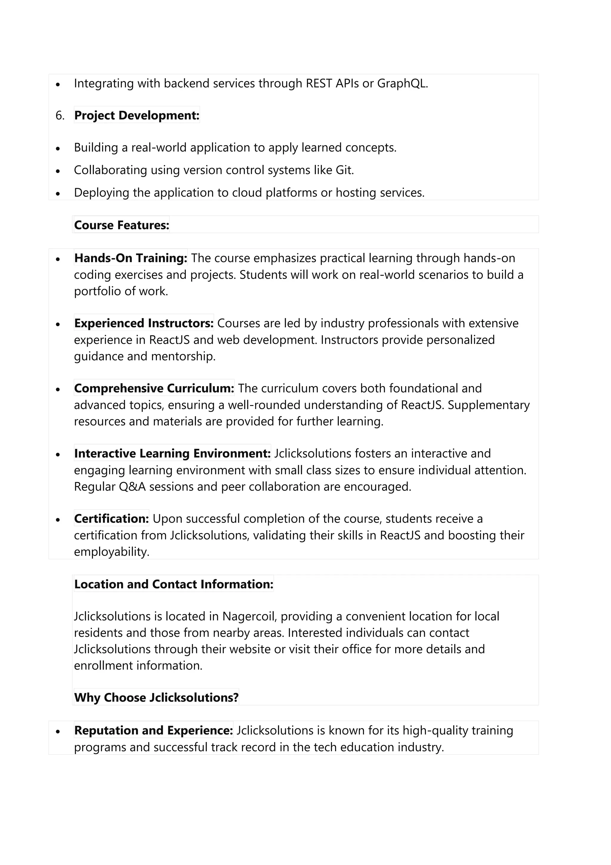 Software Testing Training centre in nagercoil | DOCX