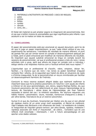 Document:La pràctica psicomotriu pàg 9 a 23 | PDF
