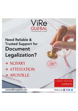 Solve Document Legalization hassle contact ViRe Global | PDF
