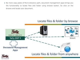 Document management on Tally.ERP 9 | PPTX