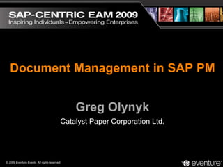 Document management in sap pm 12b | PPT