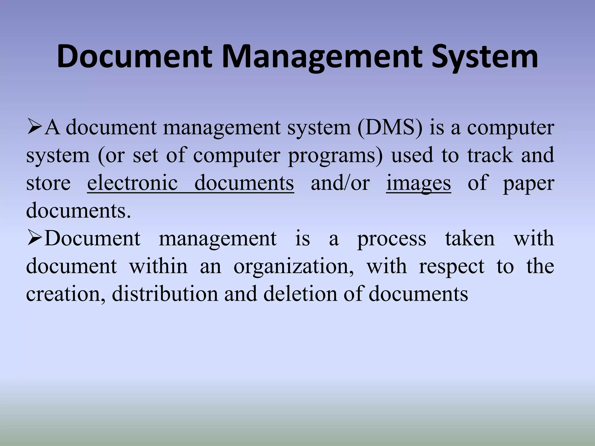 Document management system | PPTX