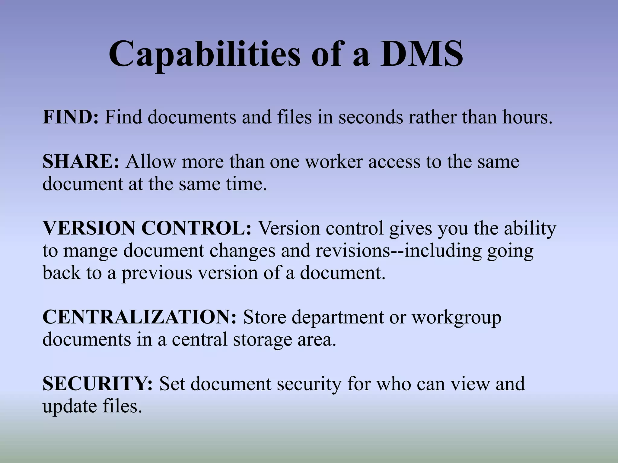 Document management system | PPTX