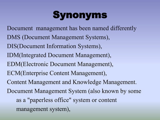 Document management system | PPTX | Operating Systems | Computer ...