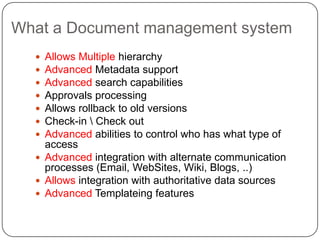 Understanding Document Managment Systems and Nuxeo | PPT