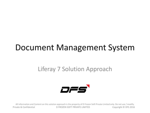 Document management system using liferay 7 | PPT