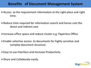 Benefits of Document management system | PPTX