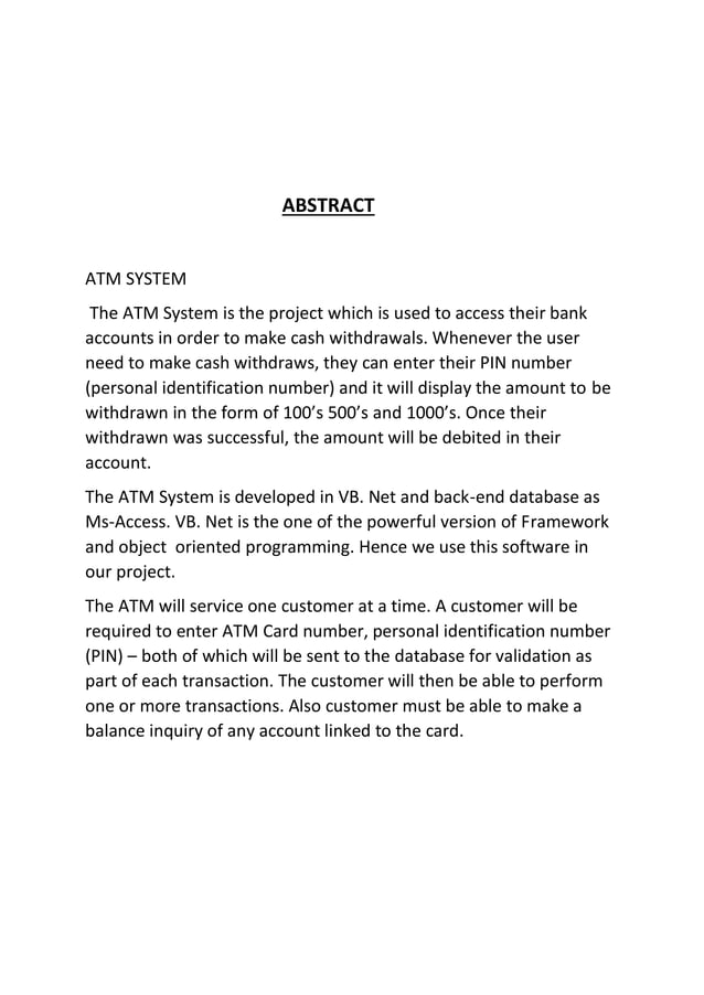 Document Atm machine using c language mini project.pdf