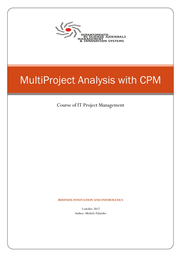 [Document] MultiProject analysis with Critical Path Method | PDF