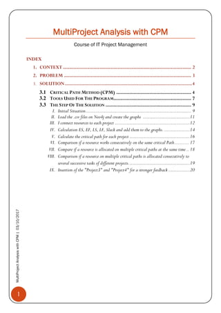 [Document] MultiProject analysis with Critical Path Method | PDF