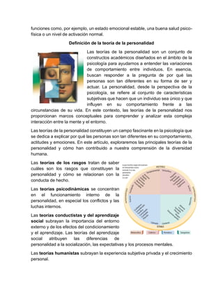 Los tipos de personalidades y su relación con el temperamento | PDF