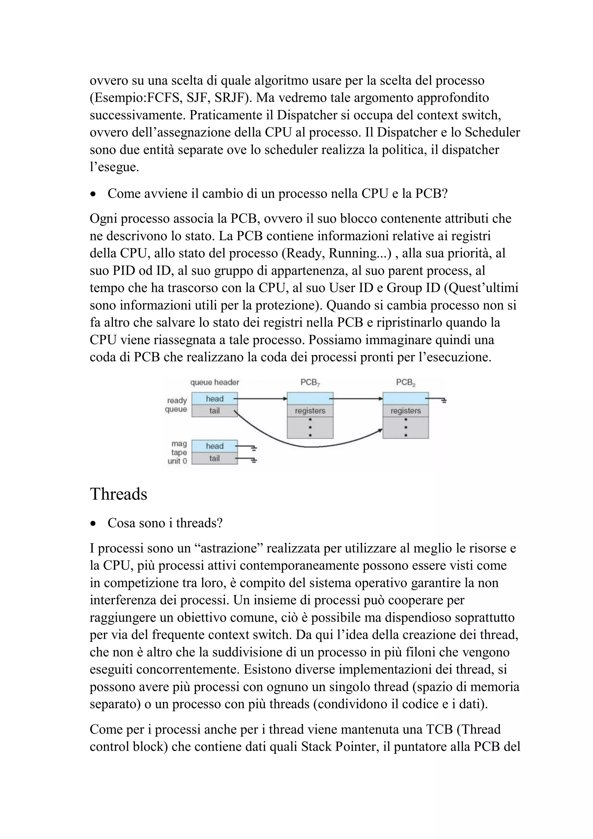 Processi e Thread | PDF