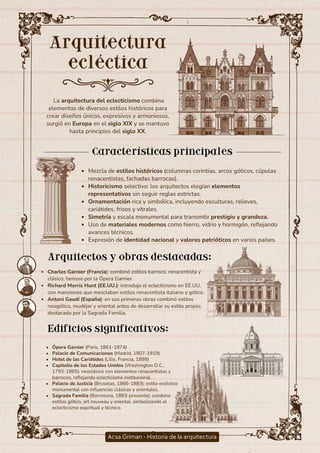 Arquitectura - Eclecticismo - Acsa Griman | PDF