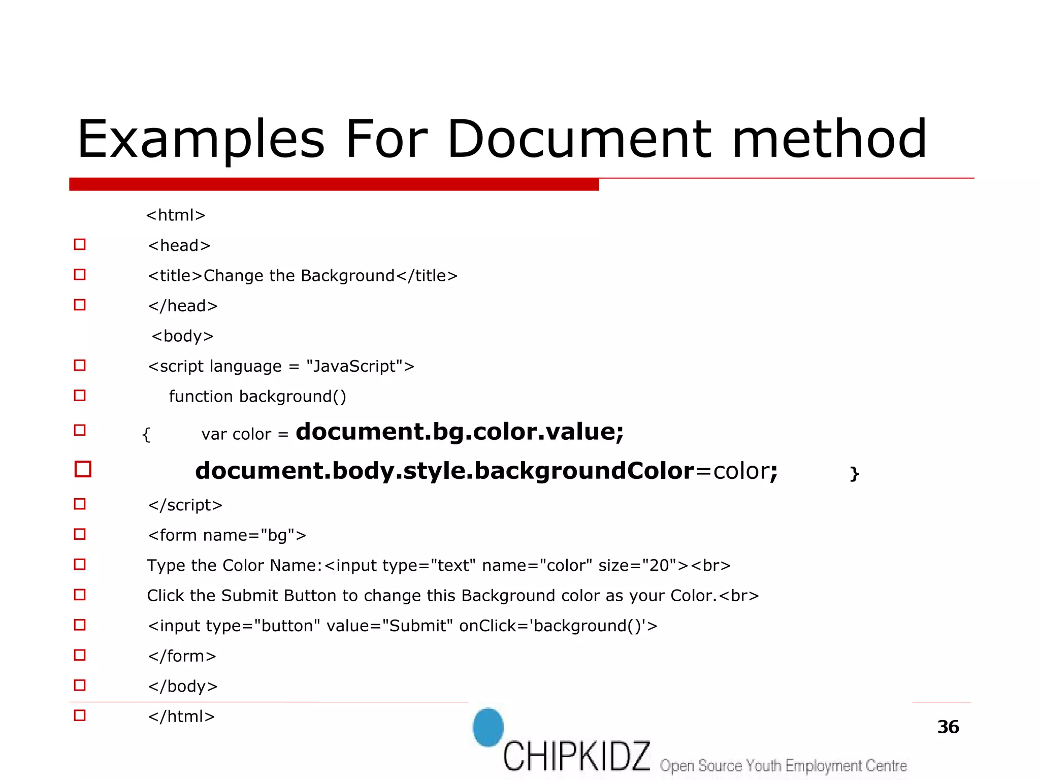 Document Object Model | PPT