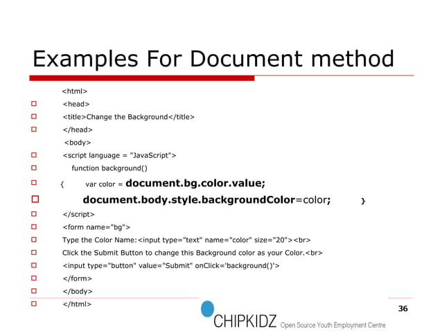 Document Object Model | PPT