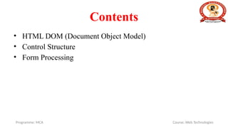 document object model in web technologies notes for engineering.pptx