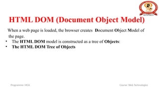 document object model in web technologies notes for engineering.pptx