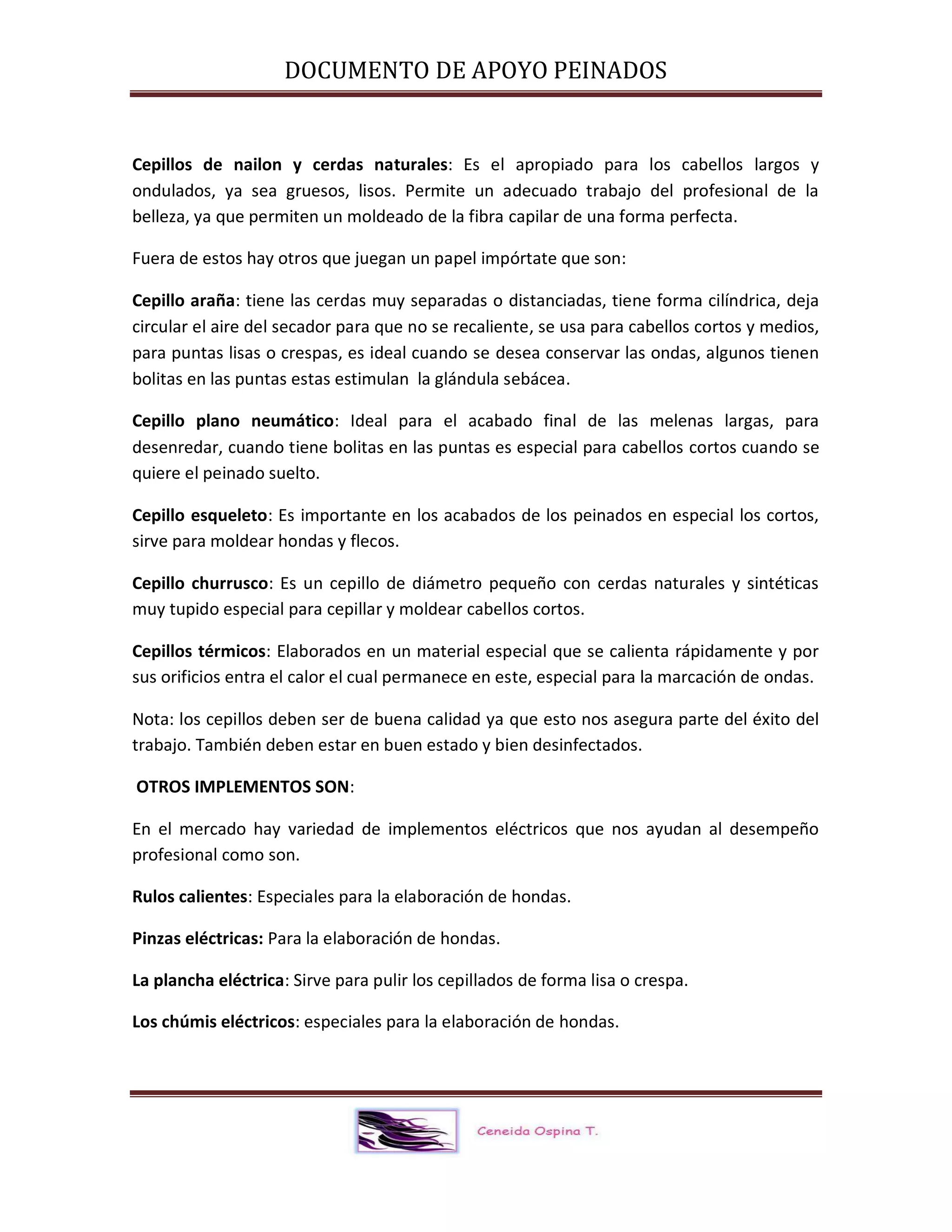 Documento de apoyo peinados. | PDF