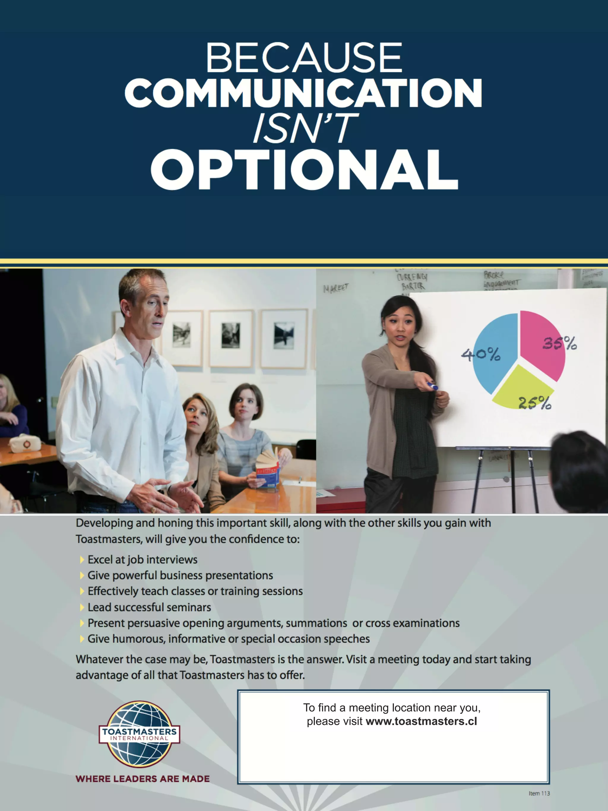 Santiago Toastmasters Club Presentation | PDF