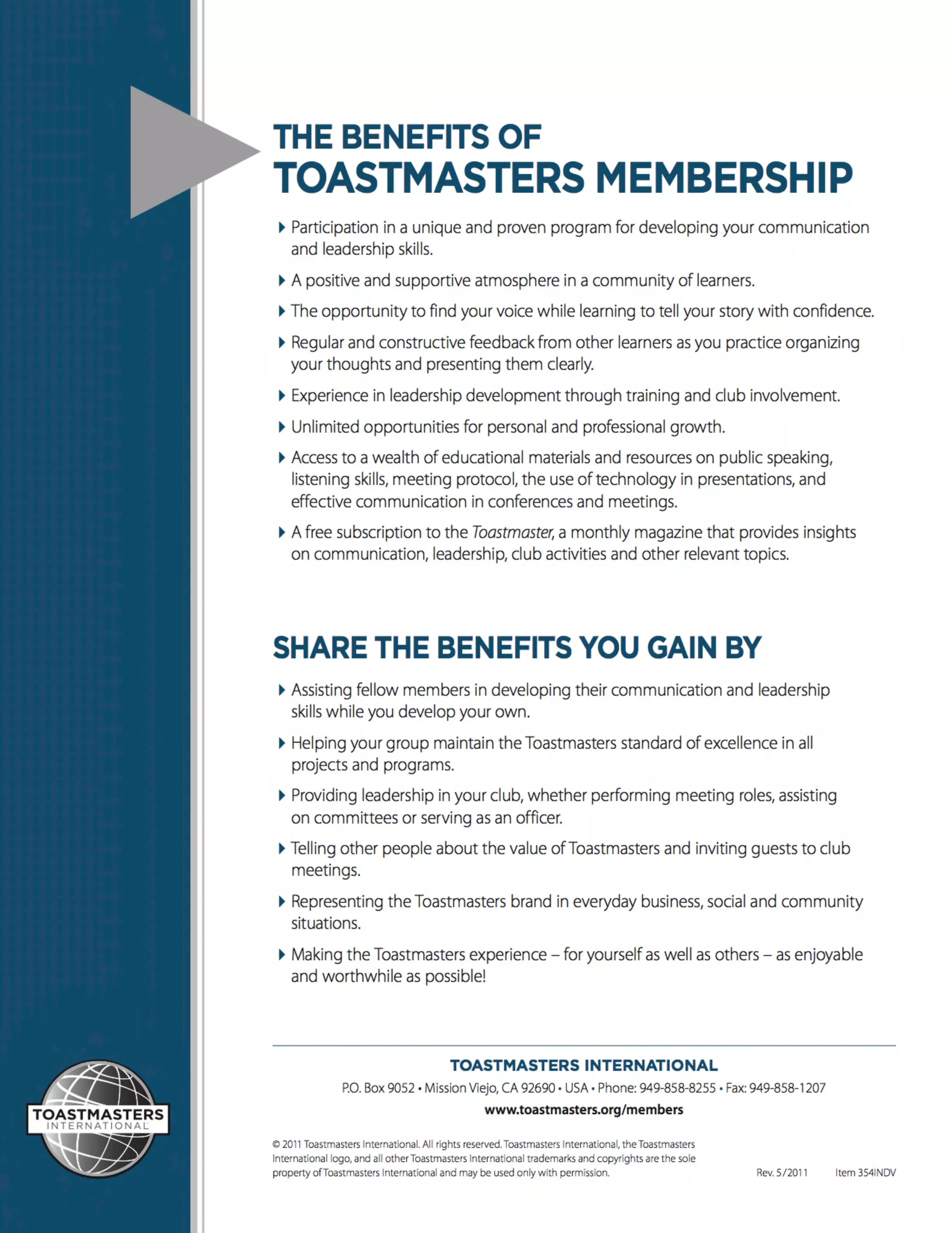 Santiago Toastmasters Club Presentation | PDF