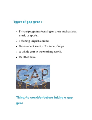 Gap year | RTF