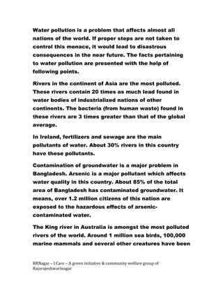 Document on water pollution | PDF