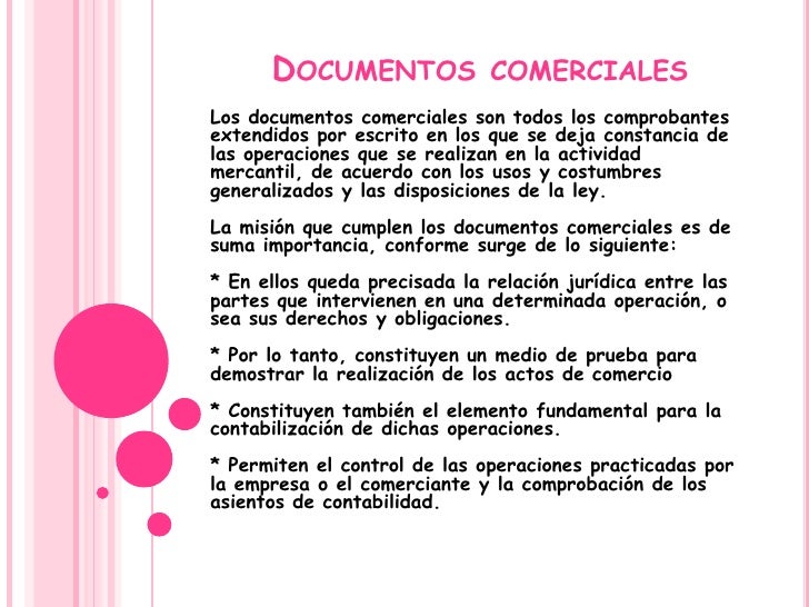 Documentos comerciales