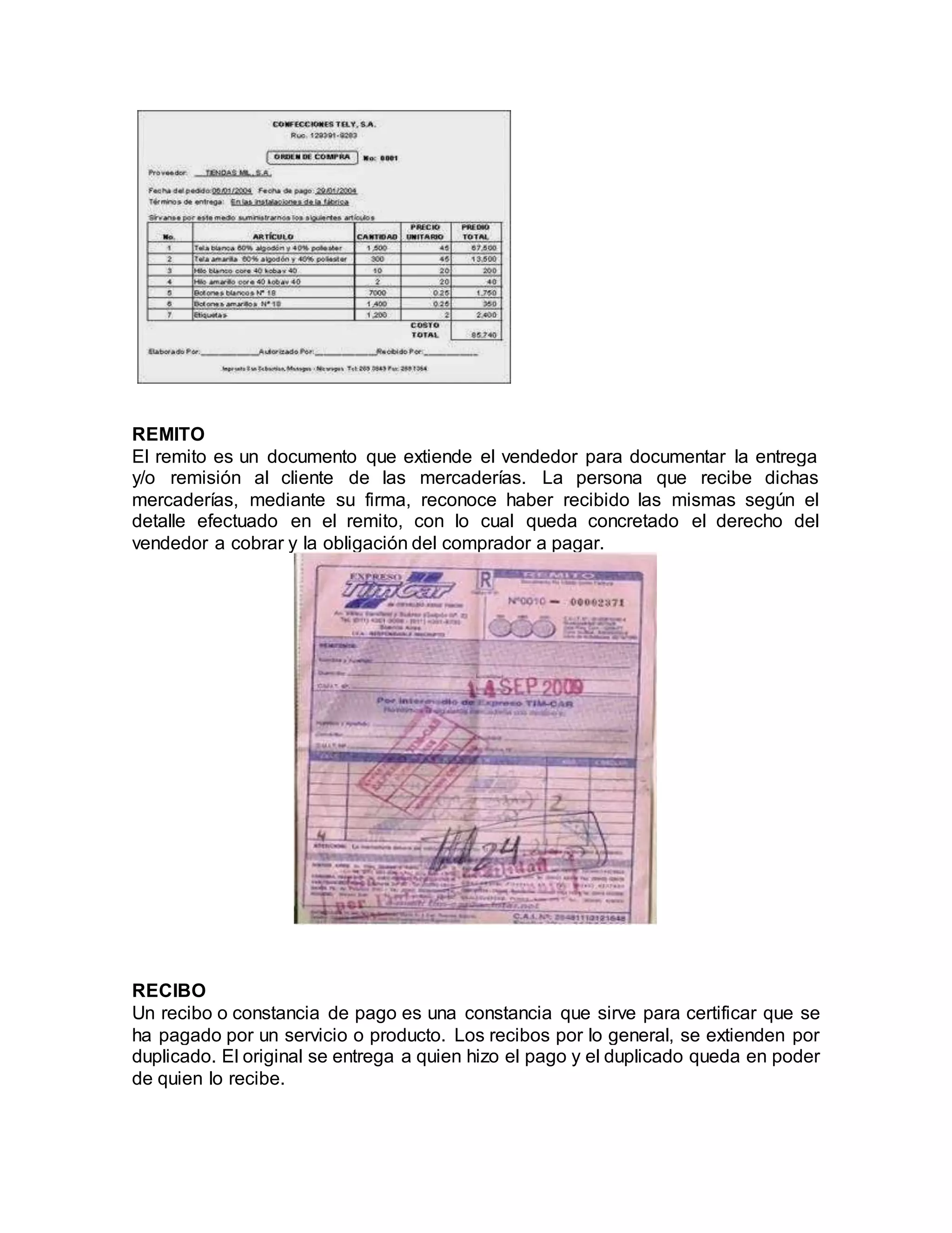 Documentos comerciales | DOCX