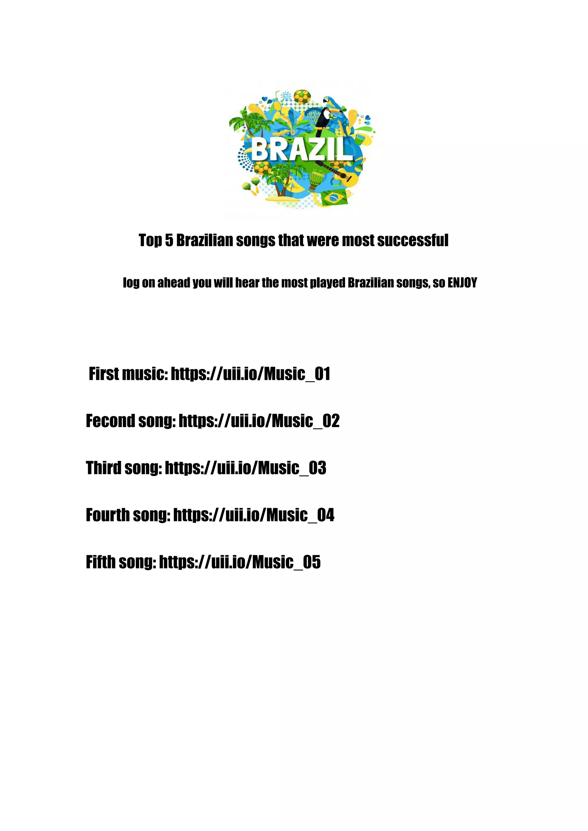 Top 5 Brazilian songs that were most successful | PDF