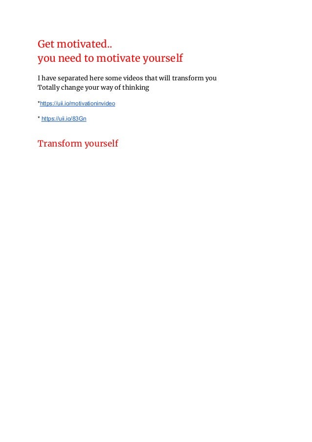 The motivation you need | PDF
