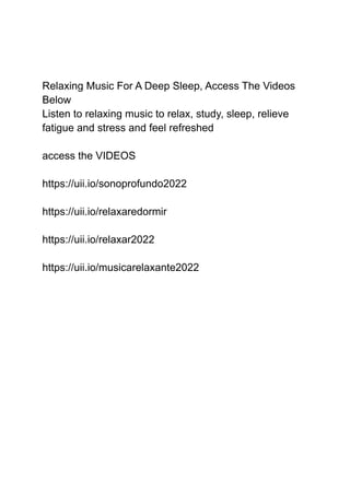 Relaxing music To sleep | PDF