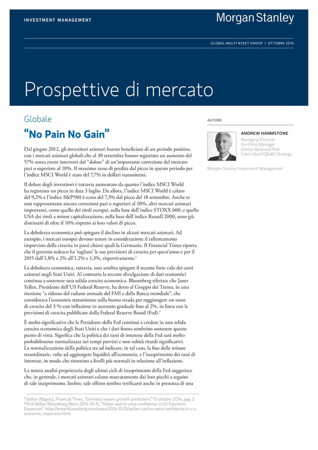 Morgan Stanley: No pain no gain! | PDF