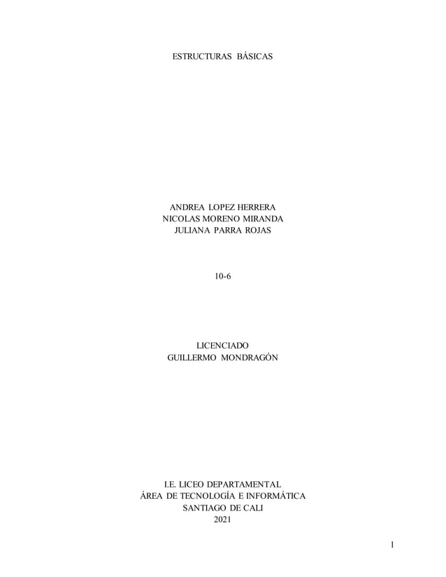 Estructuras básicas | PDF